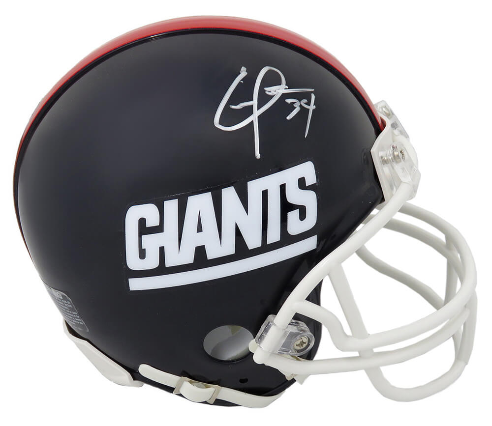 Elvis Patterson Signed New York Giants Throwback Riddell Mini Helmet ...