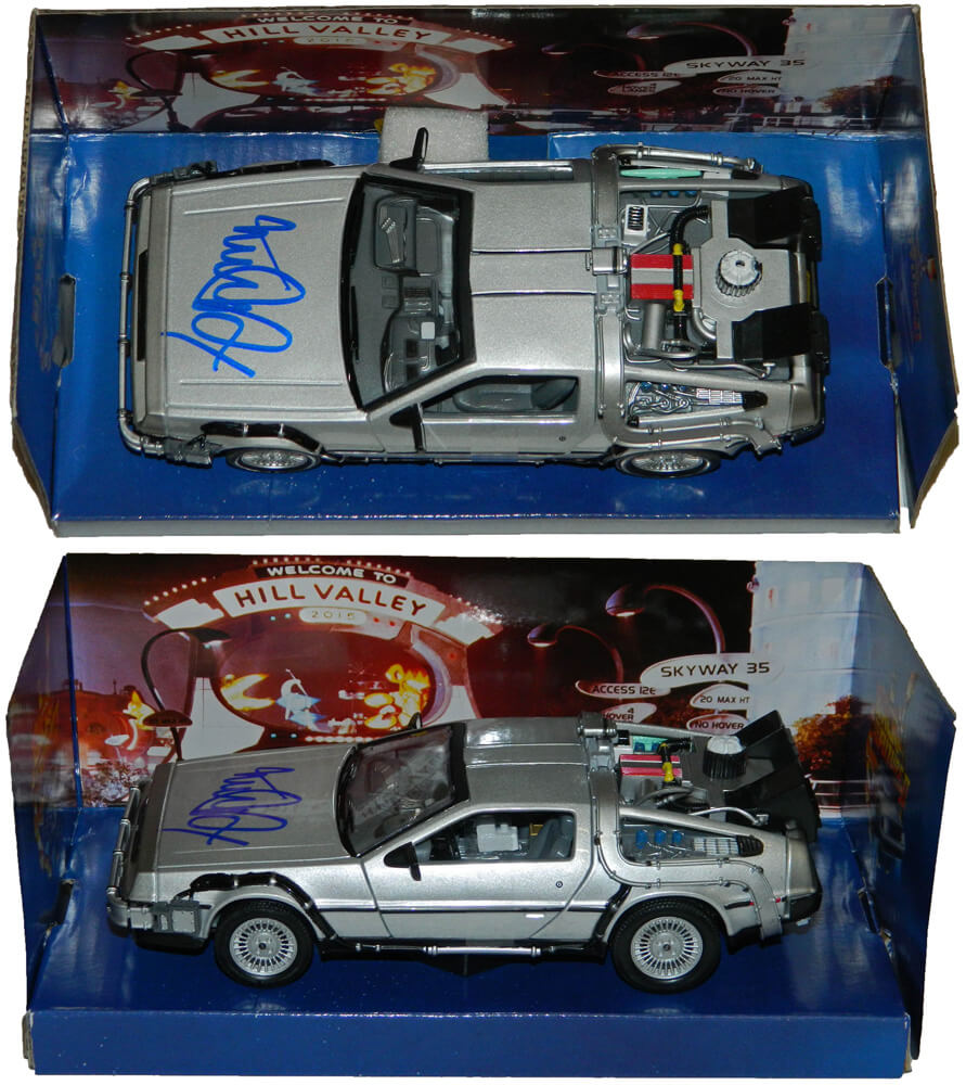 Michael J Fox Signed Back To The Future Part II 1:24 Scale Die Cast ...