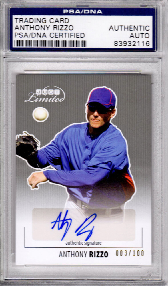 Anthony Rizzo Signed 2012 Just Limited Trading Card #JL8 – PSA/DNA ...