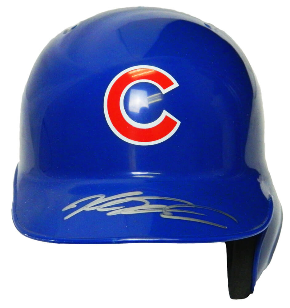 Kyle Schwarber Signed Chicago Cubs Riddell Mini Batting Helmet ...