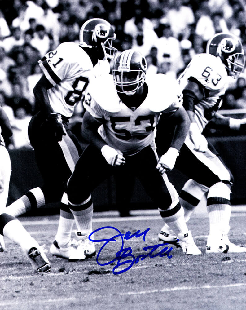 Jeff Bostic Signed Washington Football Team B&W Action 8×10 Photo ...