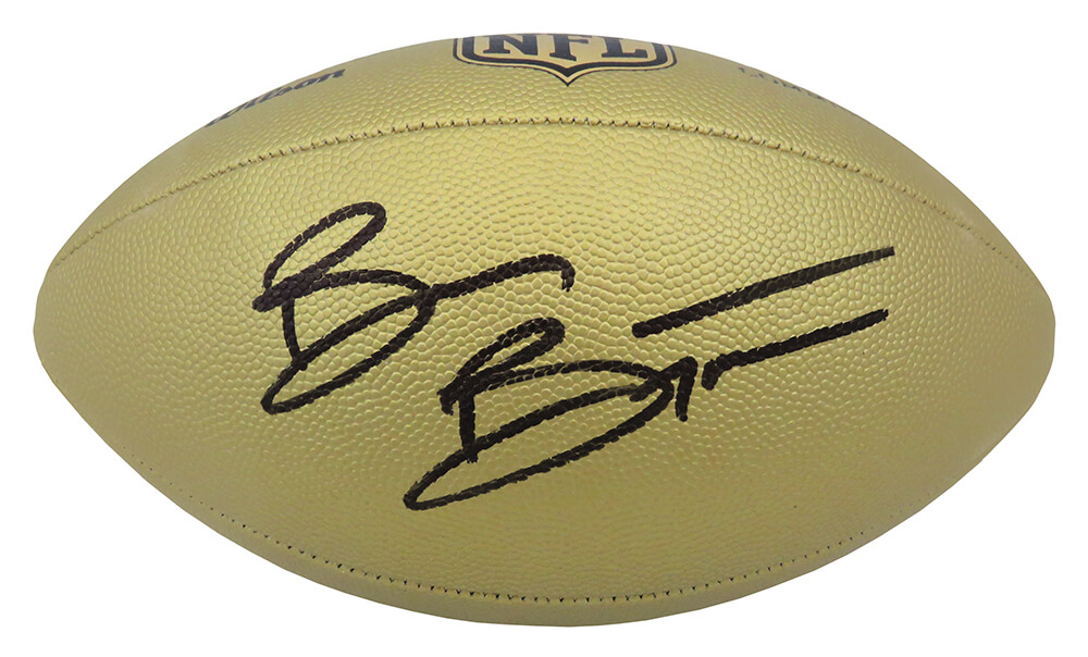 Brian Bosworth Signed Wilson Duke Gold Metallic Full Size NFL Football ...