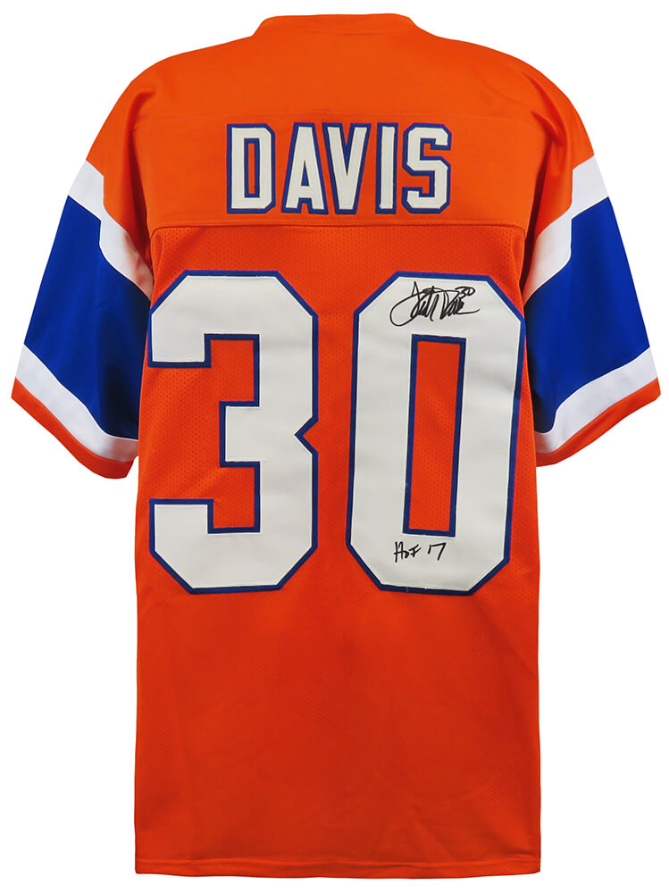 Terrell Davis Signed Orange Crush Throwback Custom Football Jersey w ...