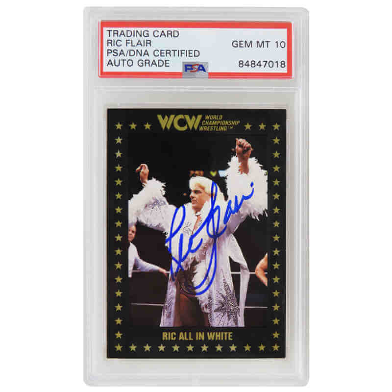 Ric Flair Signed WCW 1991 Championship Marketing Wrestling Trading Card ...