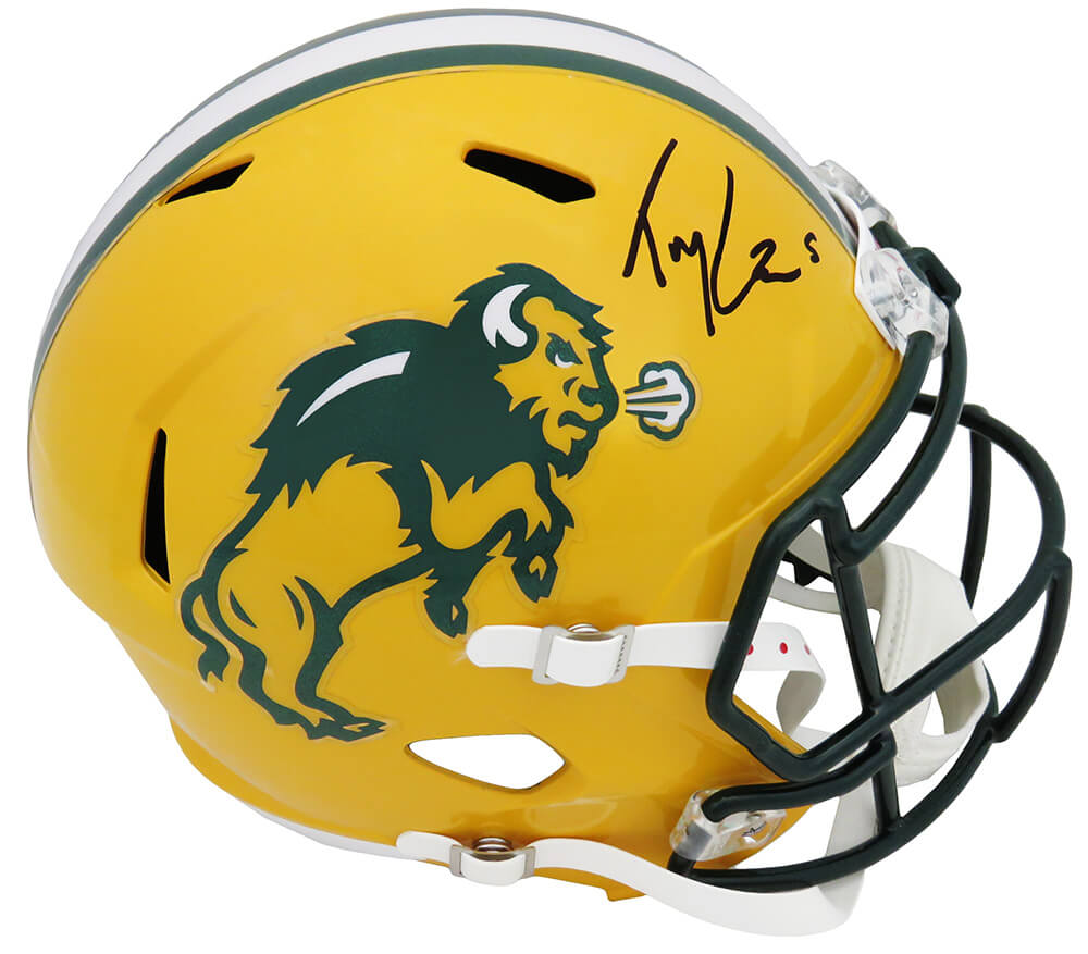 Trey Lance Signed North Dakota State Bison Yellow Riddell Full Size ...