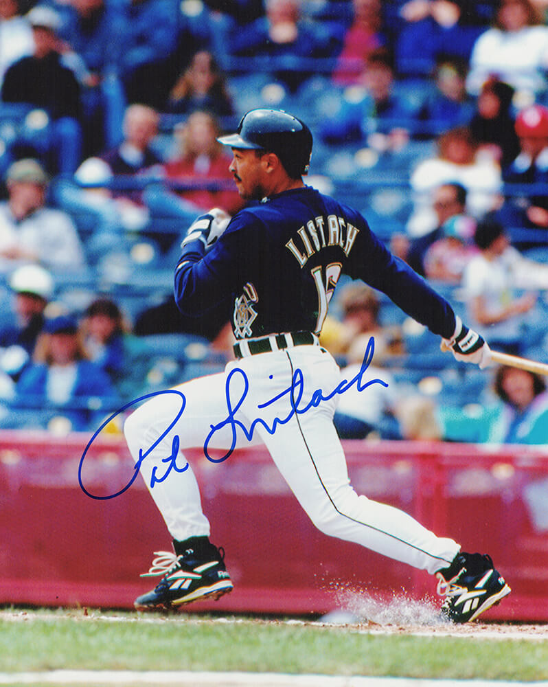Pat Listach Signed Milwaukee Brewers Swinging 8×10 Photo – Schwartz ...