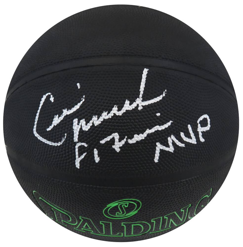 Cedric Maxwell Signed Spalding Phantom Black With Green Lettering NBA ...