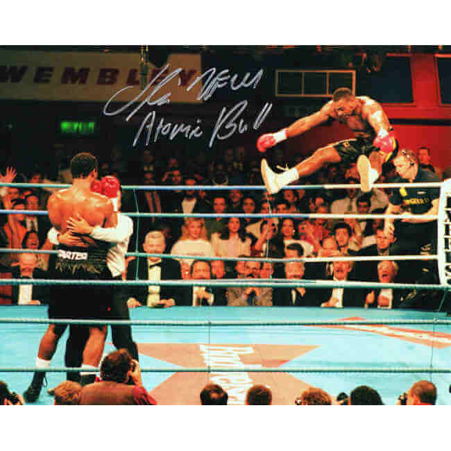Oliver McCall Signed Boxing Jumping In Air 8×10 Photo w/Atomic Bull ...