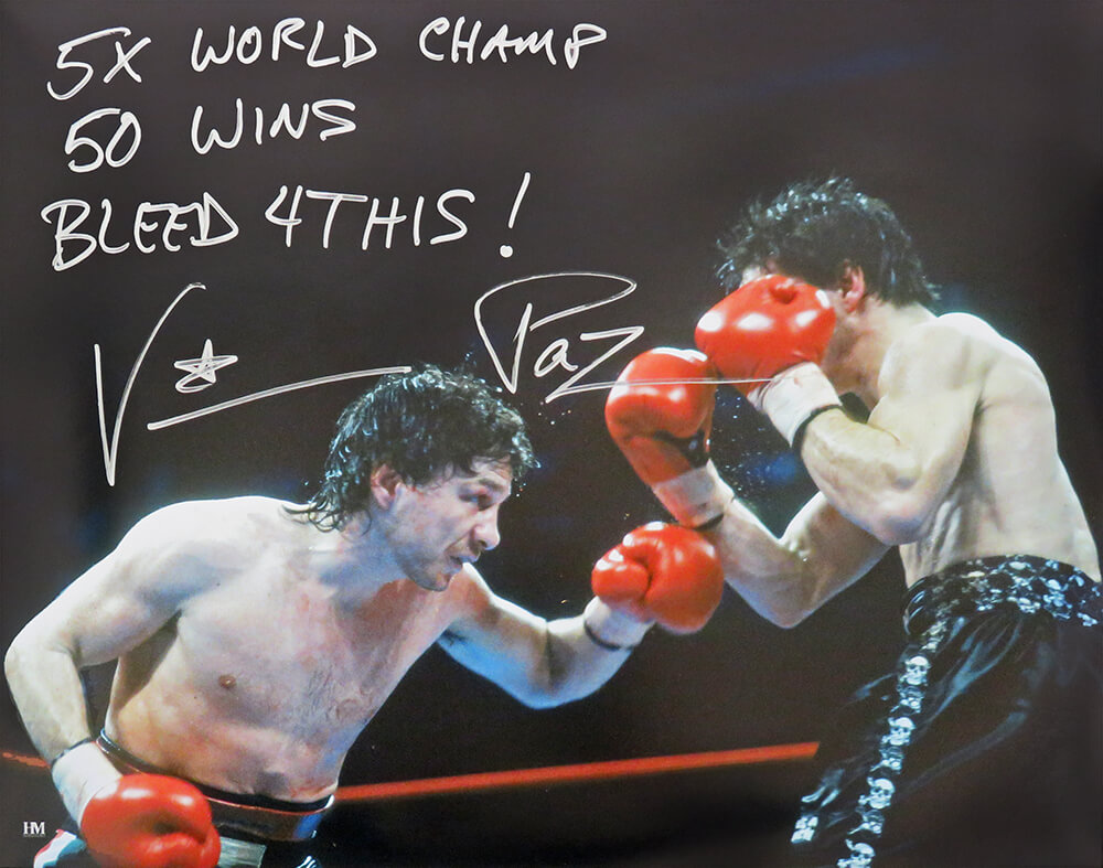 Vinny ‘Paz’ Pazienza Signed Boxing Punching 16×20 Photo w/3 ...