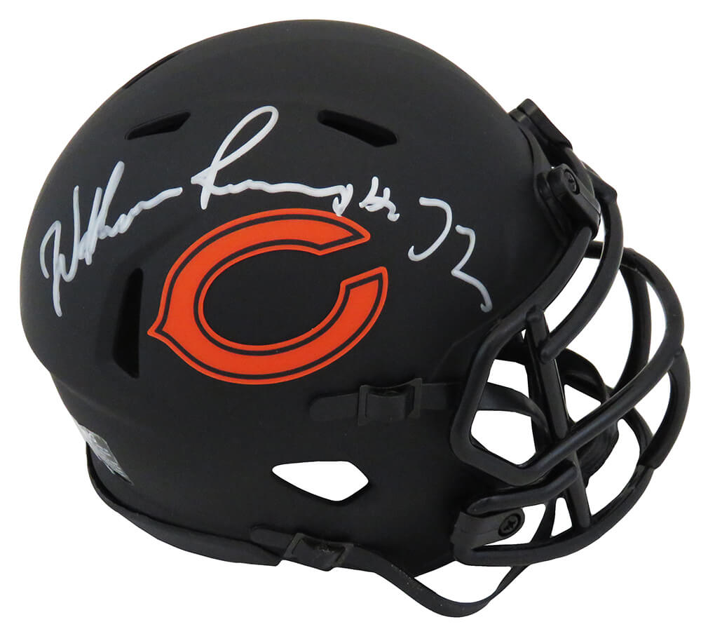 William Perry Signed Chicago Bears Eclipse Black Matte Riddell Speed ...