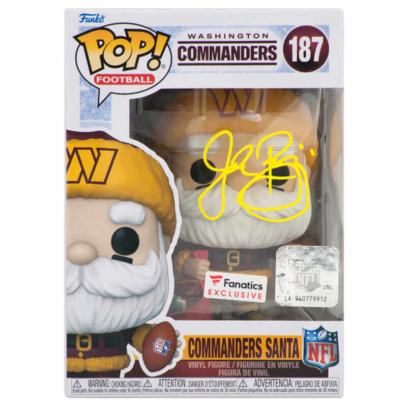 John Riggins Signed Washington Commanders ‘SANTA’ Funko Pop Doll #187 ...