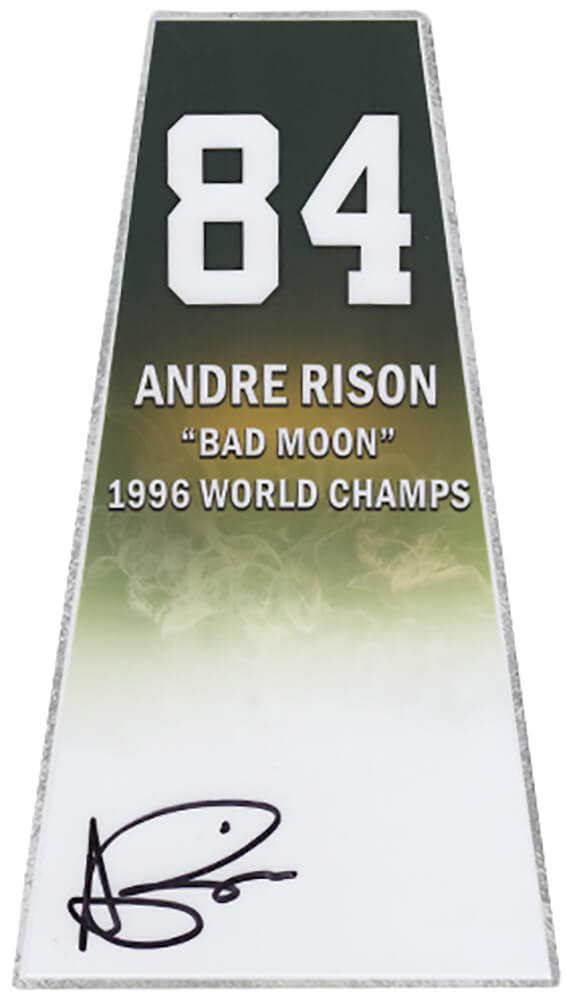 Andre Rison Signed #84 Full Length Trophy Sticker (Packers / 1996 World ...