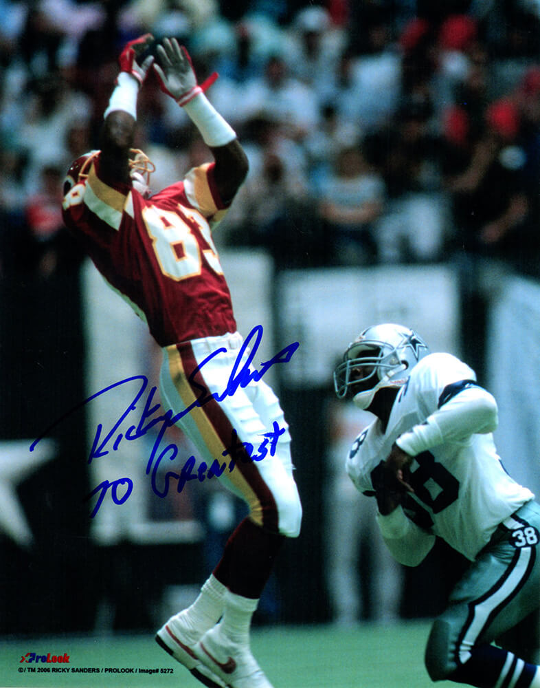 Ricky Sanders Signed Washington Football Team Catch vs Cowboys 8×10 ...