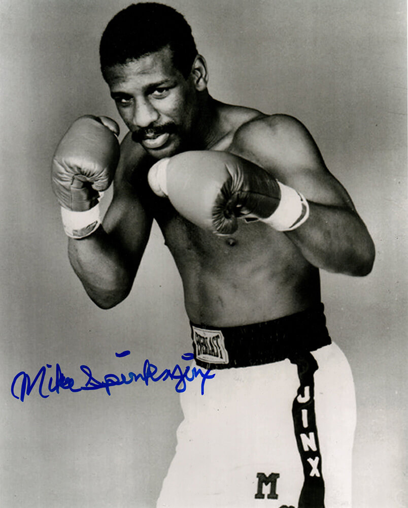 Michael (Mike) Spinks Signed Boxing B&W Pose 8×10 Photo w/Jinx ...