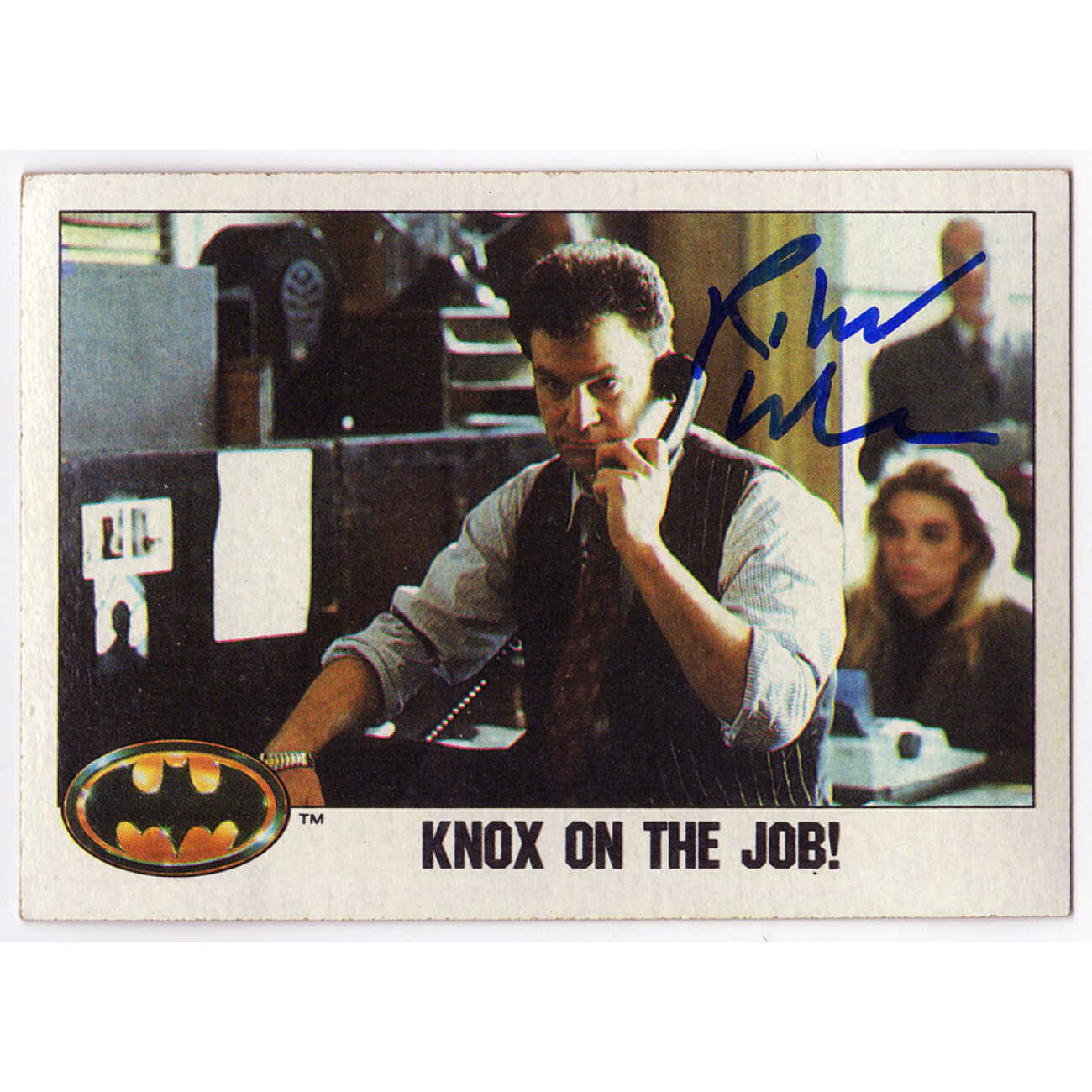 Robert Wuhl Signed 1989 Topps Batman Knox On The Job Trading Card #21 ...